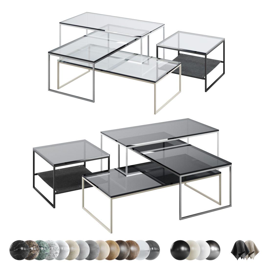 Bolia Coffee Table Como2 - 3D Model for VRay, Corona