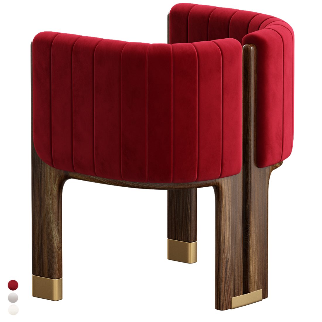 Crawford Dining Chair Mezzo Collection - 3D Model for VRay, Corona