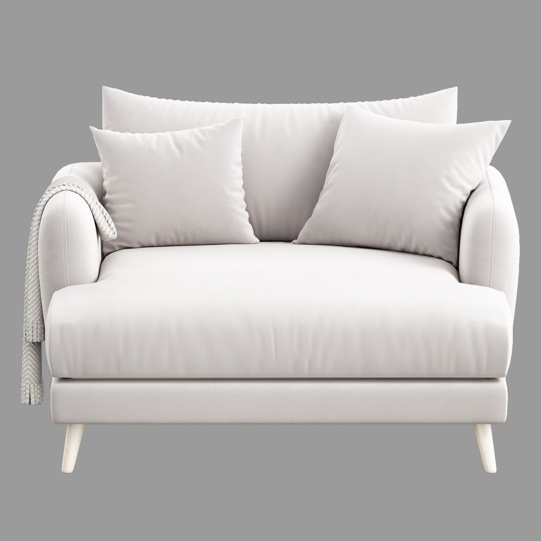 Squishmeister Love Seat Chaise - 3D Model for VRay