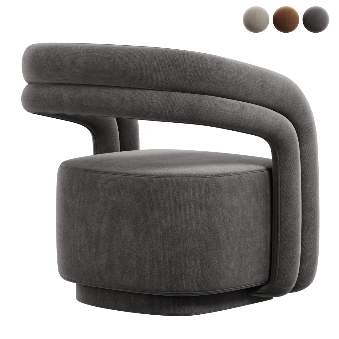 Mia Lounge Chair - 3D Model for Corona