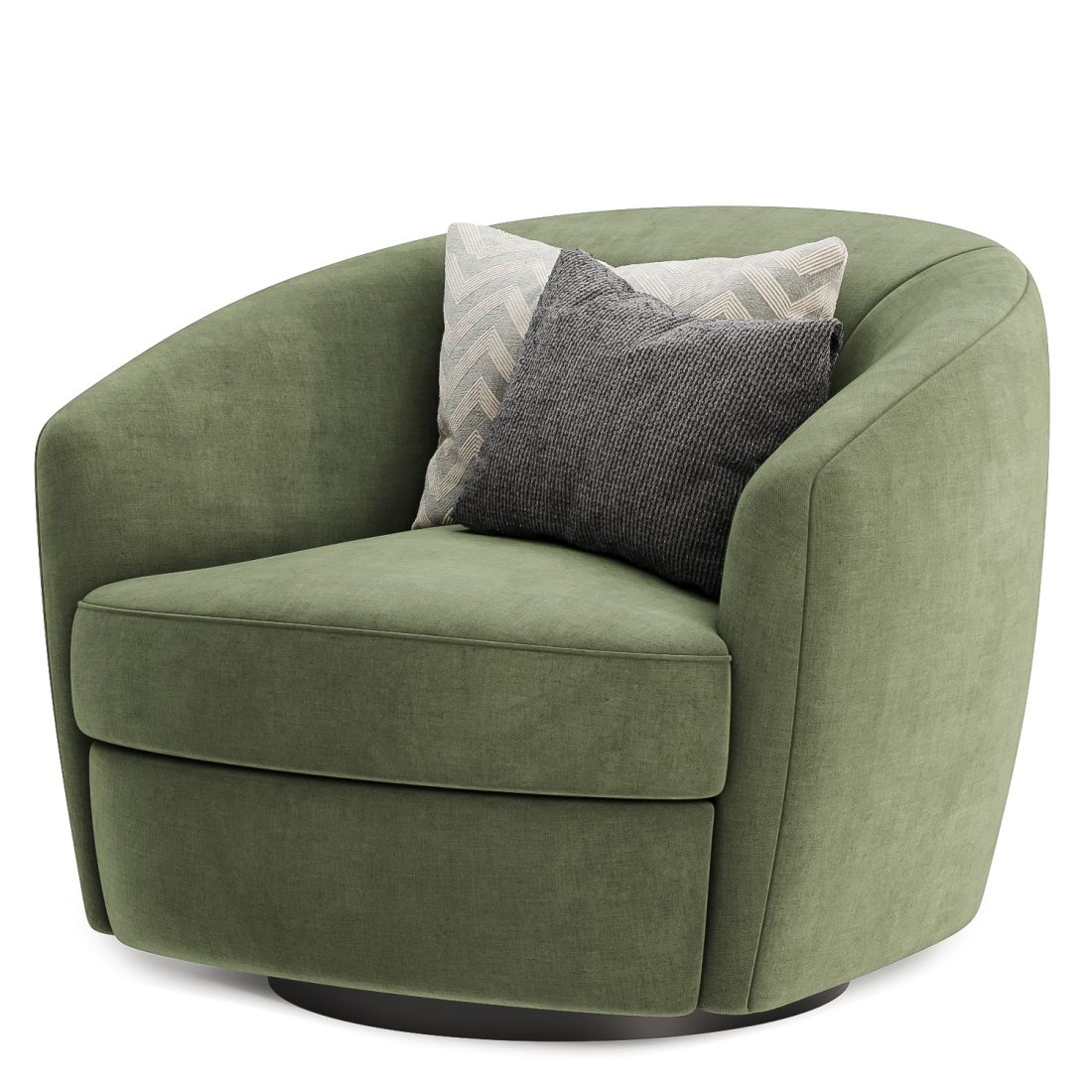 Marcy Upholstered Swivel Barrel Chair 3D Model for VRay, Corona | CGMood