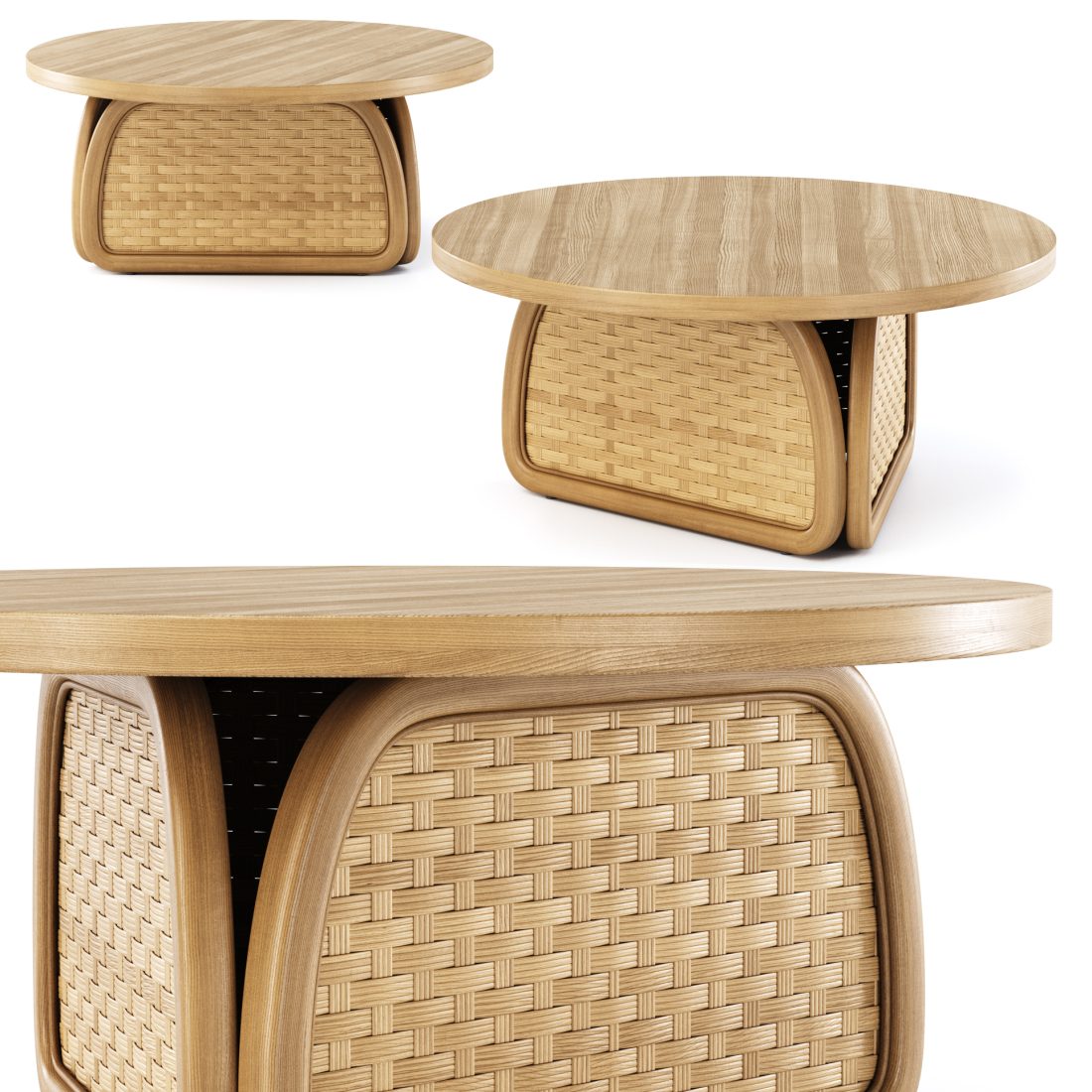 Lucy Rattan Round Table - 3D Model for VRay, Corona