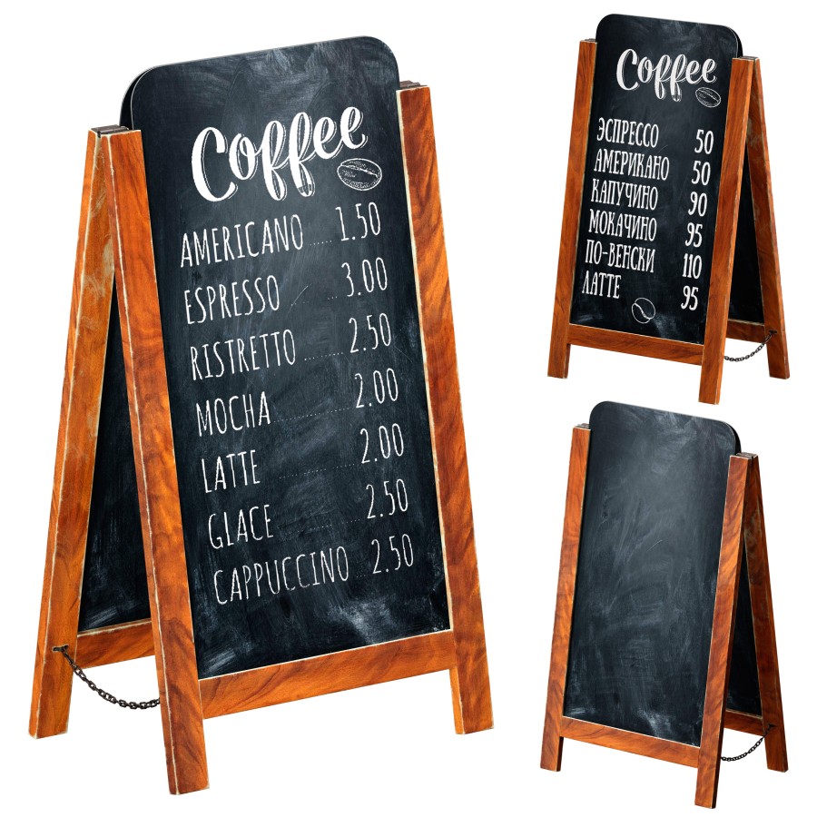 Wooden Stand. Chalk Board For A Cafe. - 3D Model for FStorm, VRay, Corona