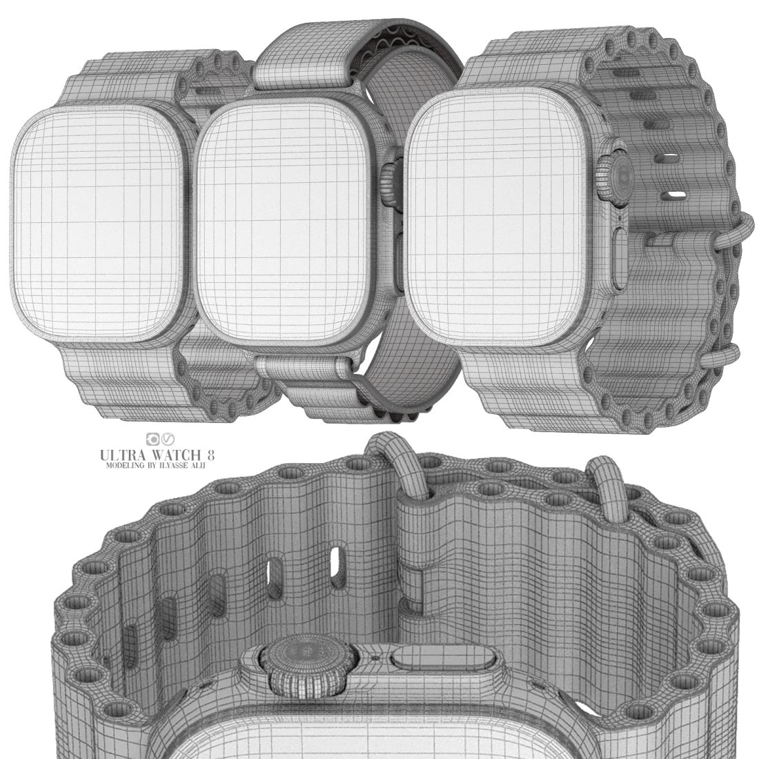 Apple Watch Series 8 3D Model for VRay, Corona | CGMood