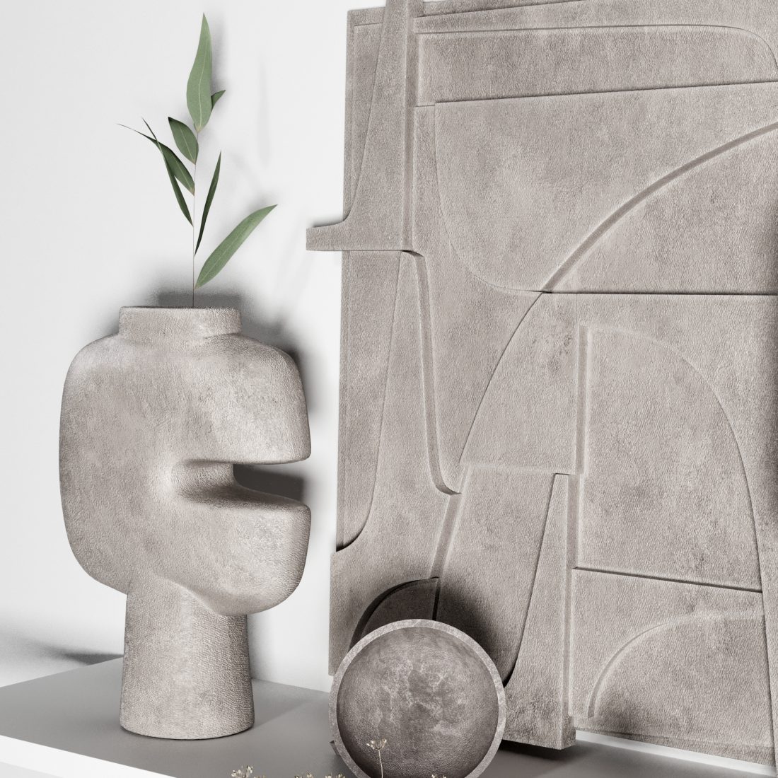 Decorative Set 20 101cph - 3D Model for VRay, Corona