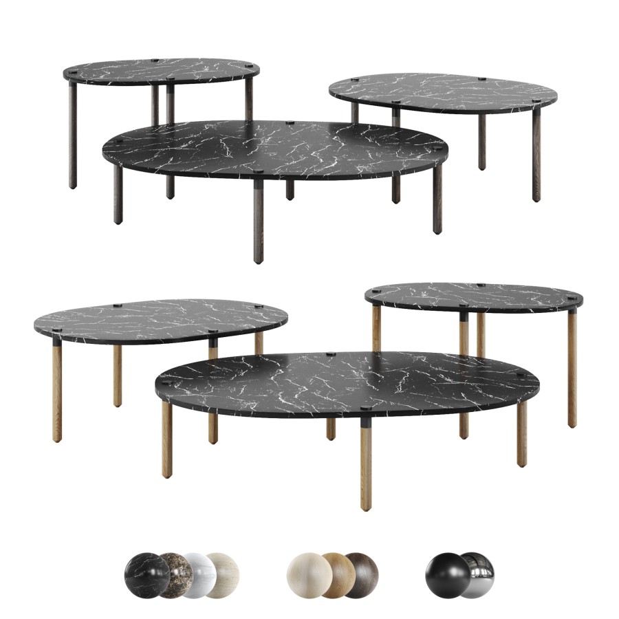 Bolia Coffee Table Tuk - 3D Model for VRay, Corona
