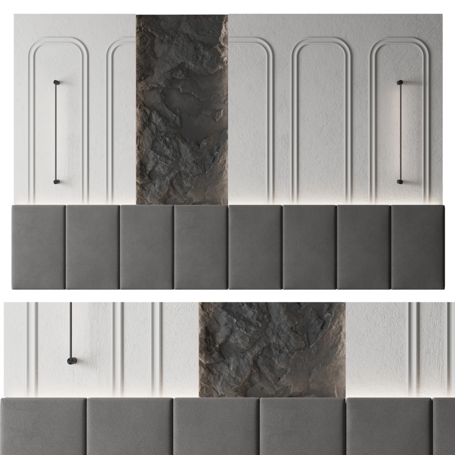 Wall Panel №8 - 3D Model for VRay