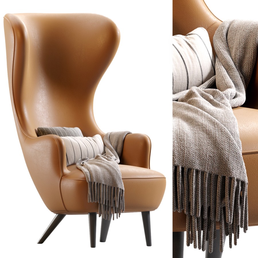 Wingback Chair 3D Model for Corona | CGMood