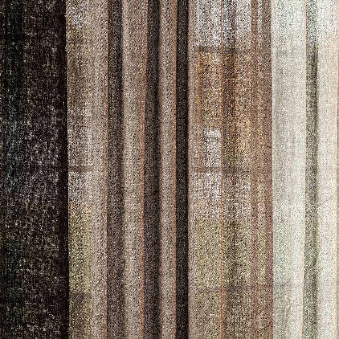Set Of Translucent Linen Curtains - 3D Model for Corona