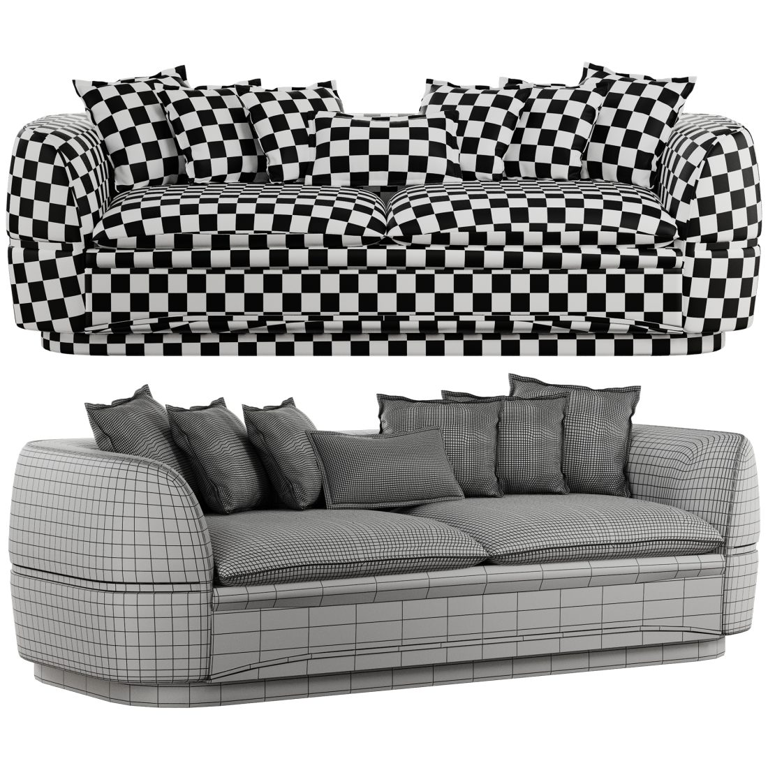 Diamond Sofa 3D Model for VRay, Corona | CGMood