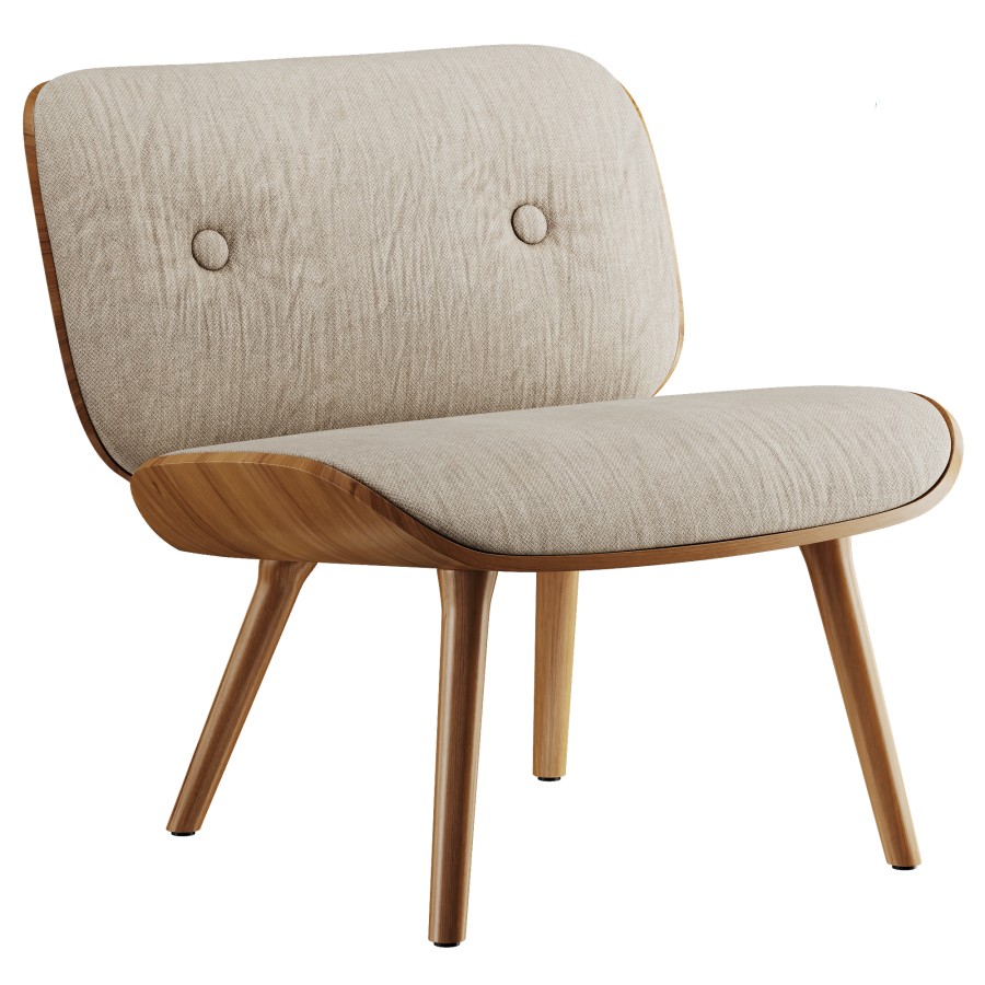 Nut Lounge Chair - 3D Model for VRay, Corona