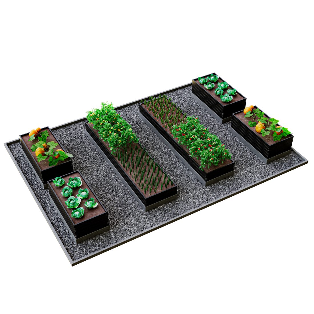 Kitchen Garden 3D Model for VRay, Corona | CGMood