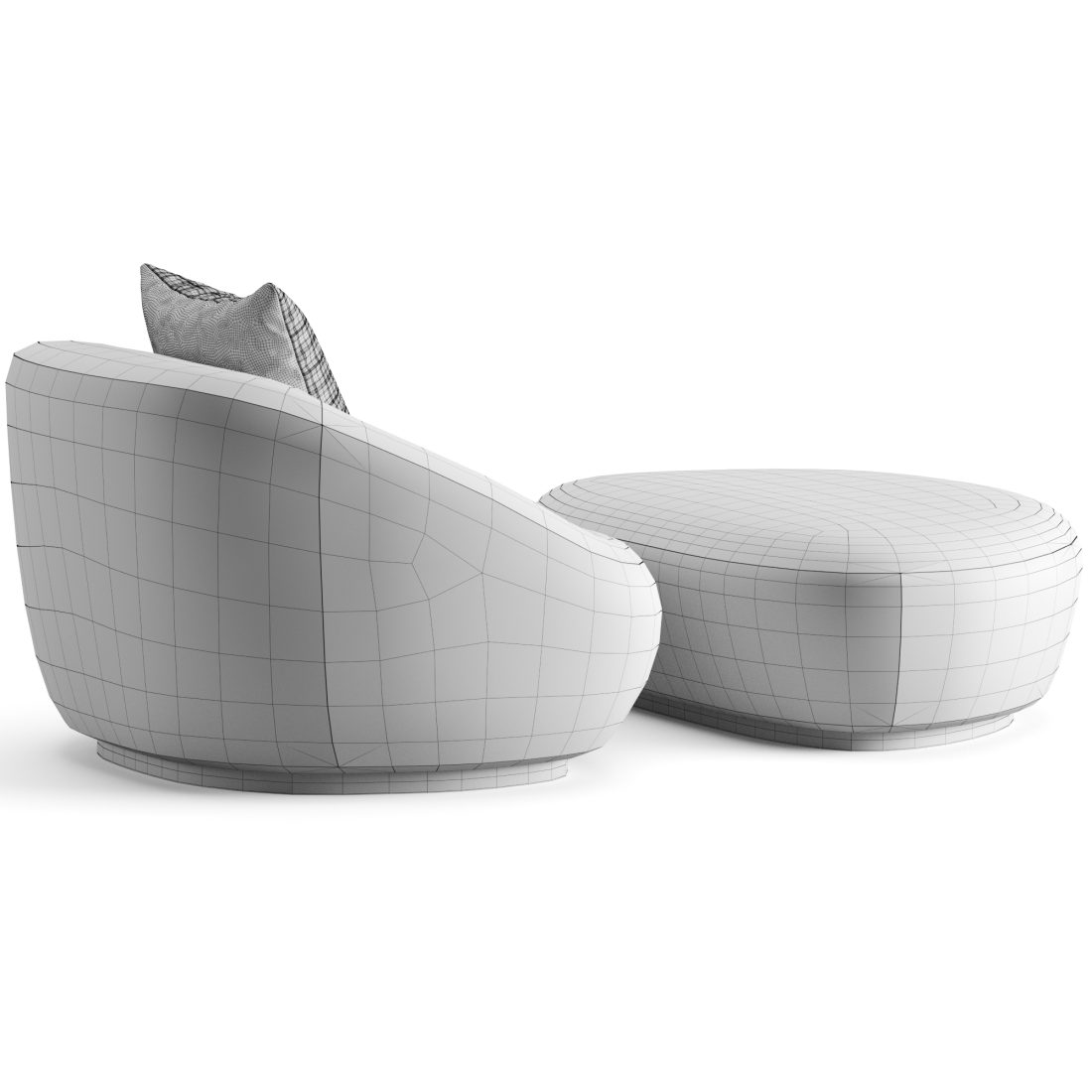 Fendi Casa Sandia Armchair - 3D Model for VRay, Corona