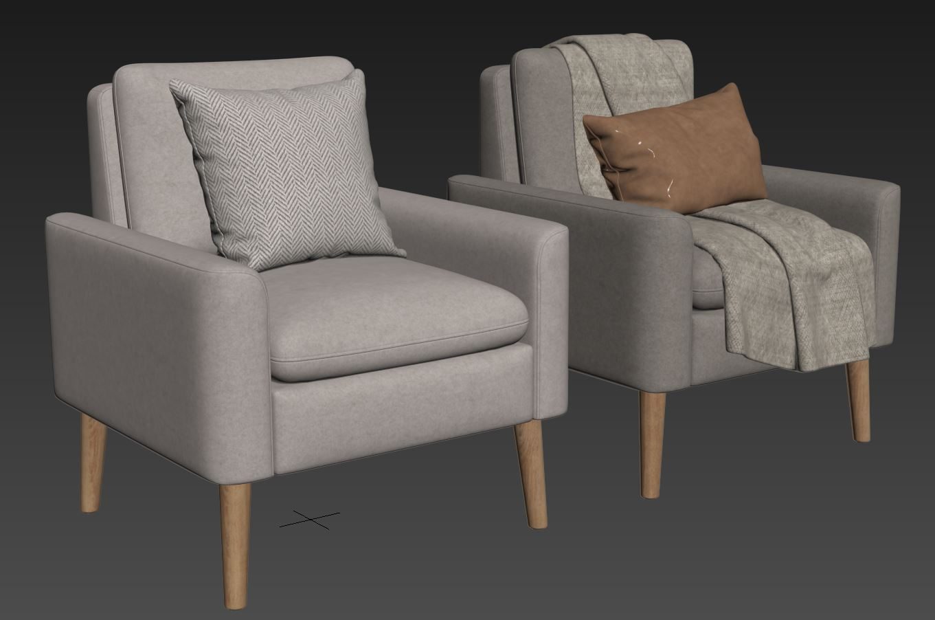Cristyle Armchair By George Oliver - 3D Model for VRay