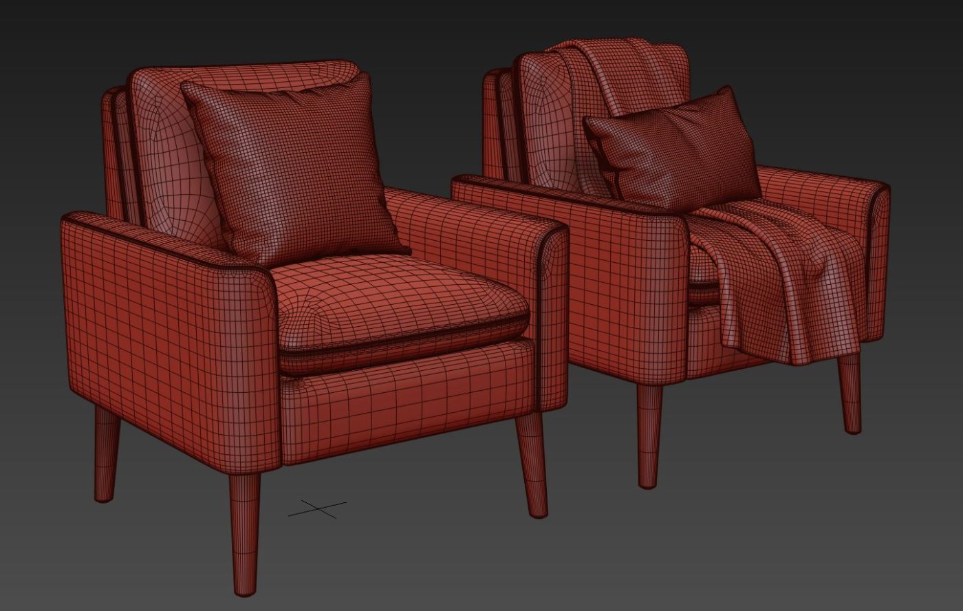 Cristyle Armchair By George Oliver - 3D Model for VRay