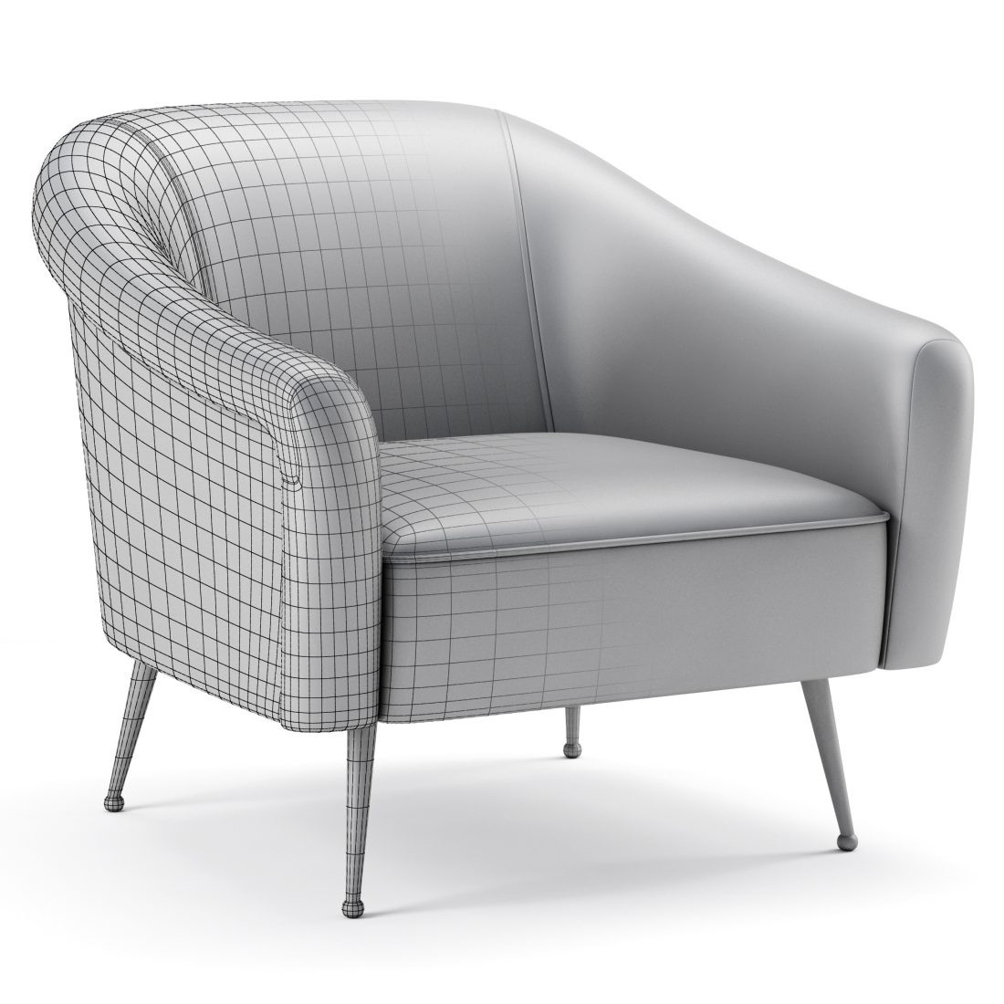 Lucie Occasional Chair - 3D Model for VRay