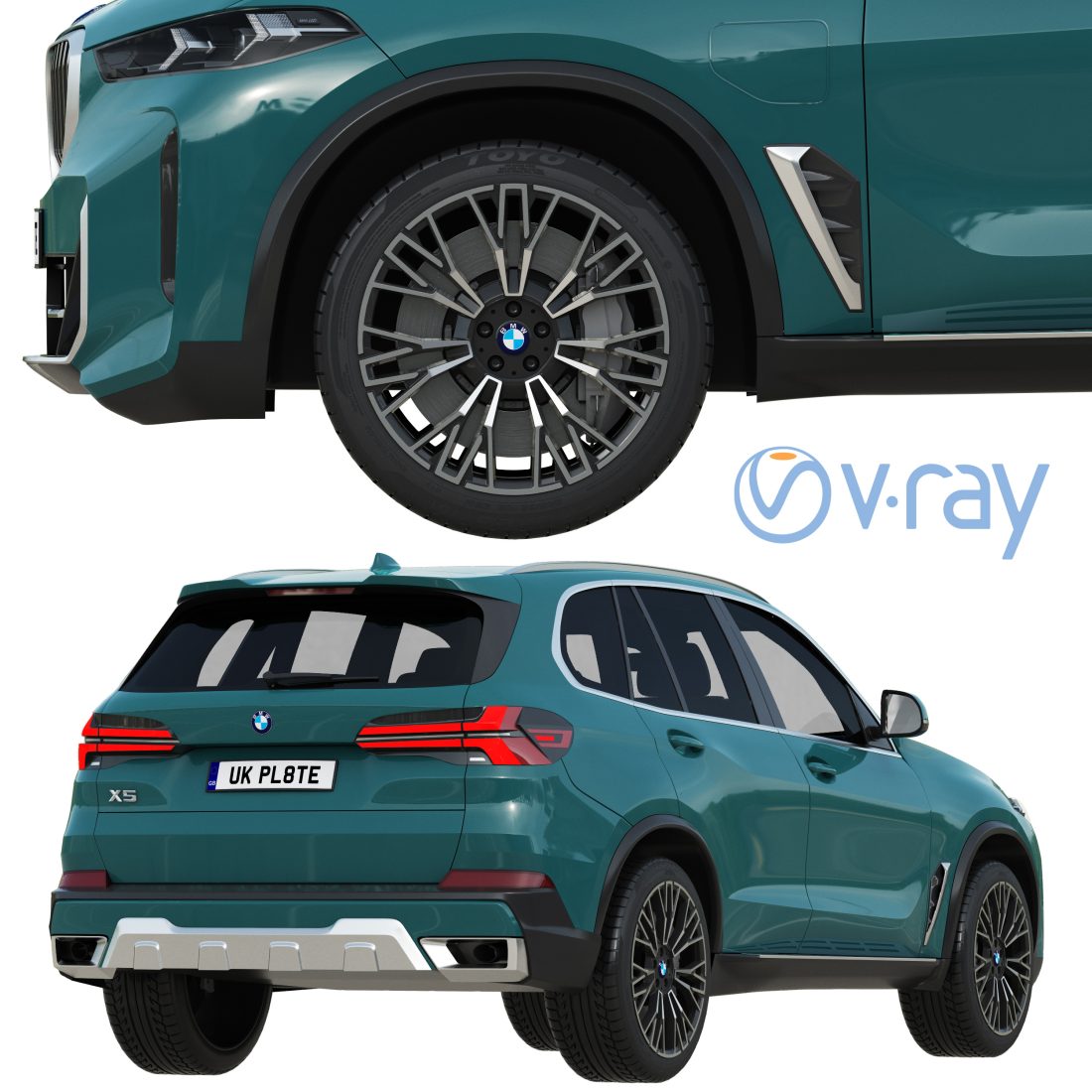BMW X5 2023 - 3D Model for VRay