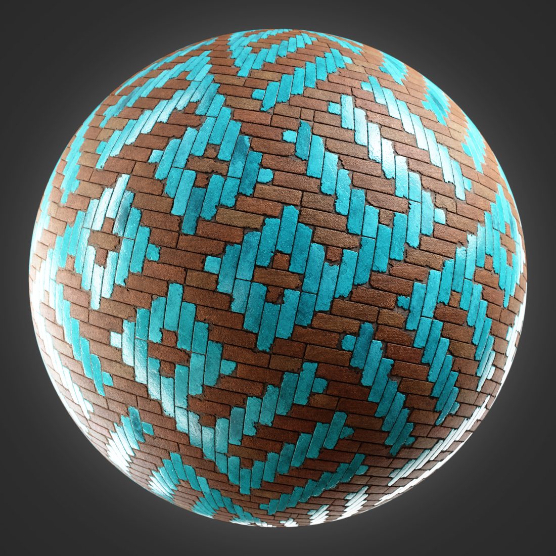 Brick 4k Materials V2-7 - 3 Materials - 3D Model for VRay, Corona
