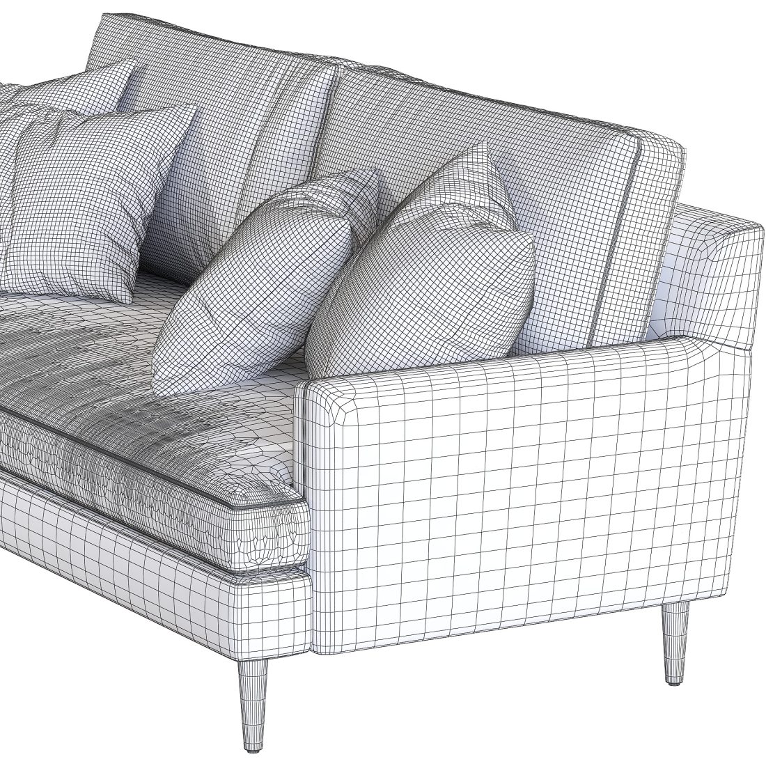 Evan Sofa 3D Model for VRay, Corona | CGMood