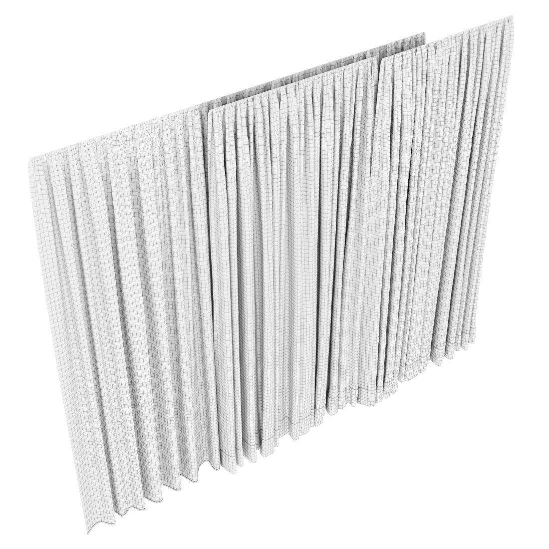 Curtain Set 01 - 3D Model for VRay, Corona