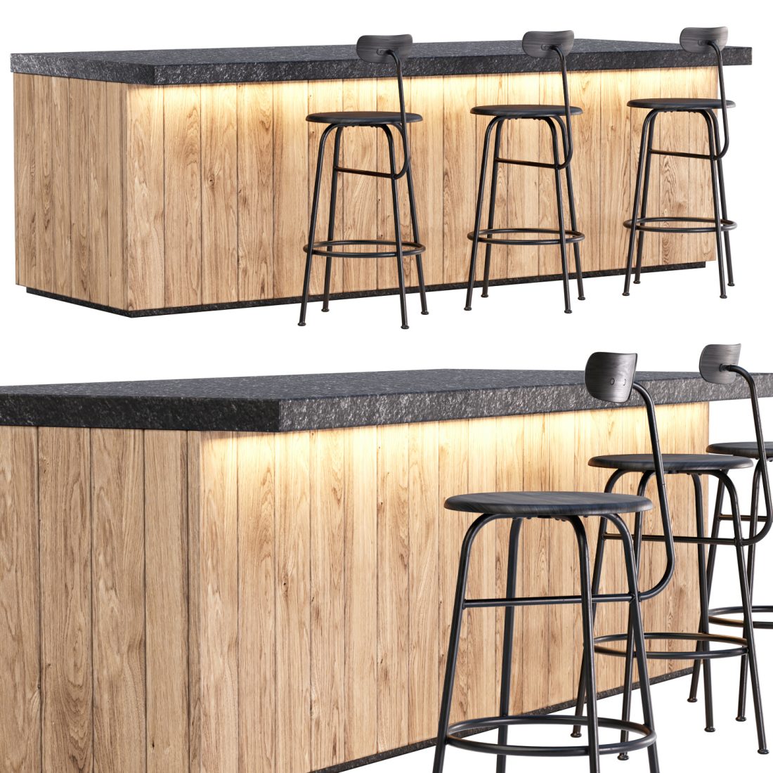 Jack Bar Furniture Set V1 3D Model for VRay, Corona | CGMood