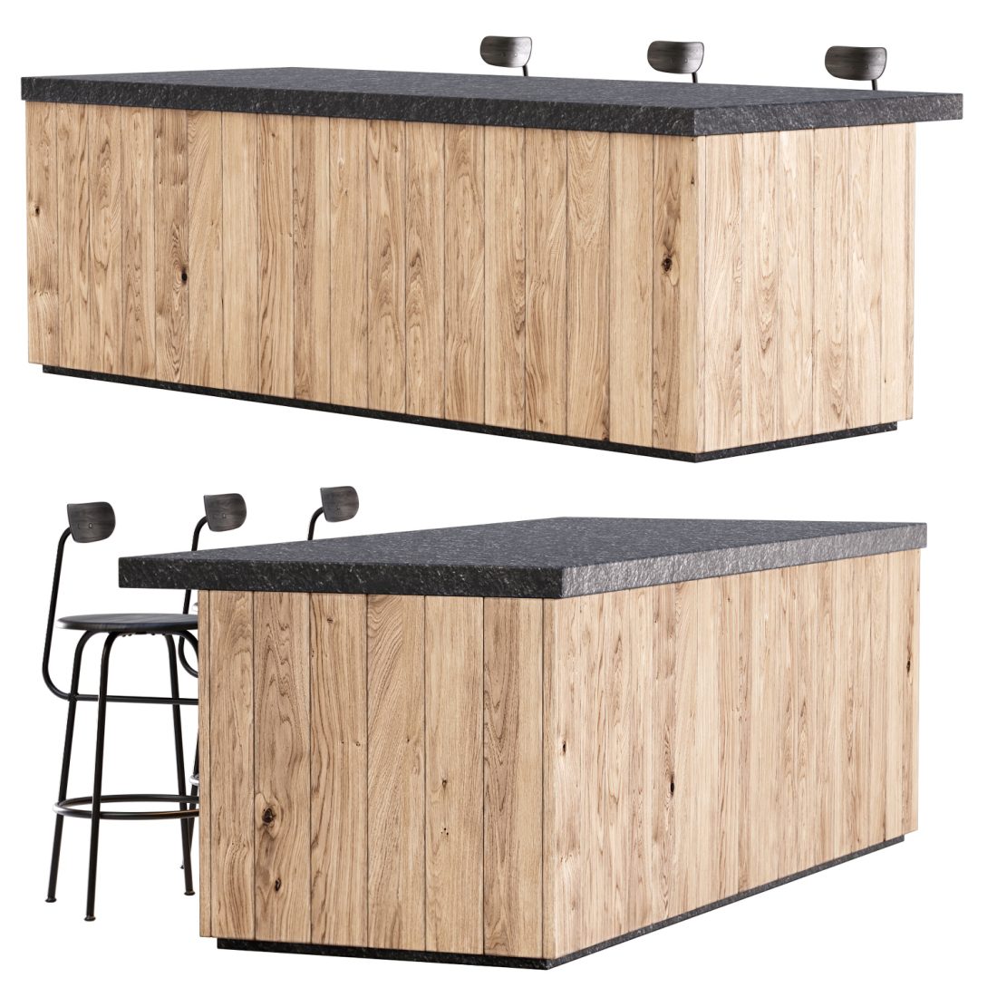 Jack Bar Furniture Set V1 3D Model for VRay, Corona | CGMood