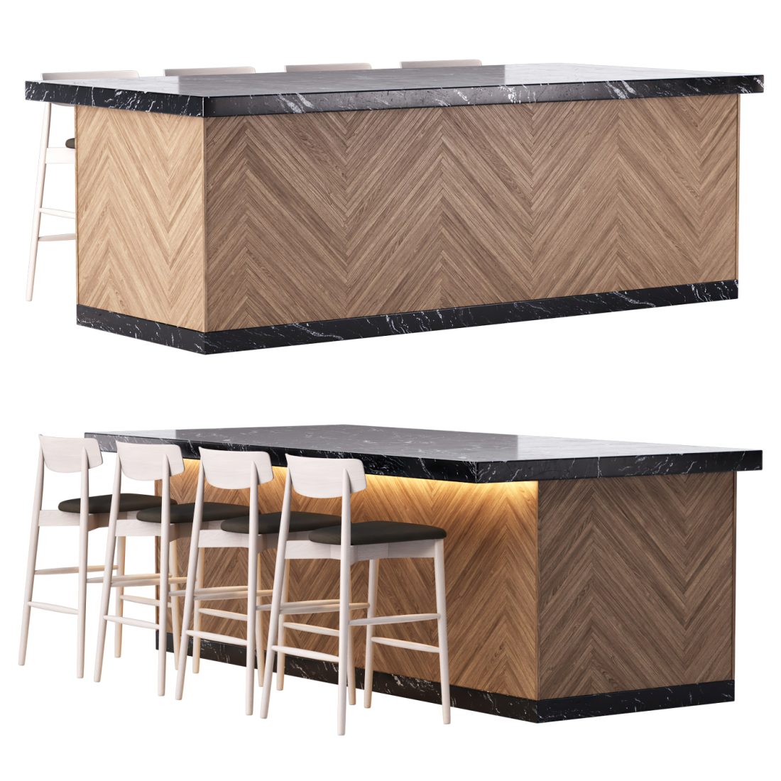 Jack Bar Furniture Set V5 3D Model for VRay, Corona | CGMood