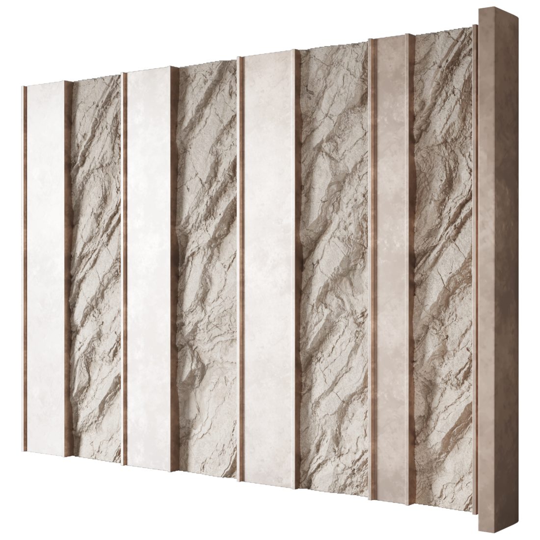 Wall Rock Panel №6 - 3D Model for VRay