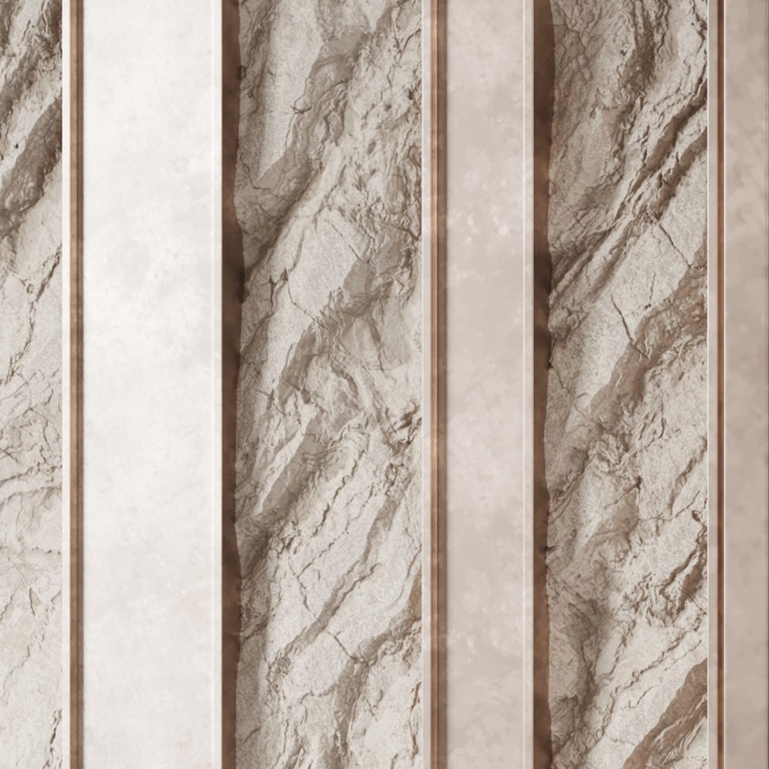Wall Rock Panel №6 - 3D Model for VRay