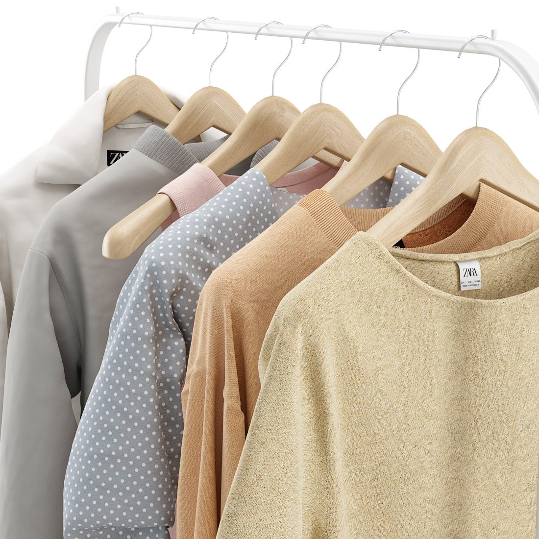 Clothes On The Rack Set 01 3D Model for VRay, Corona | CGMood
