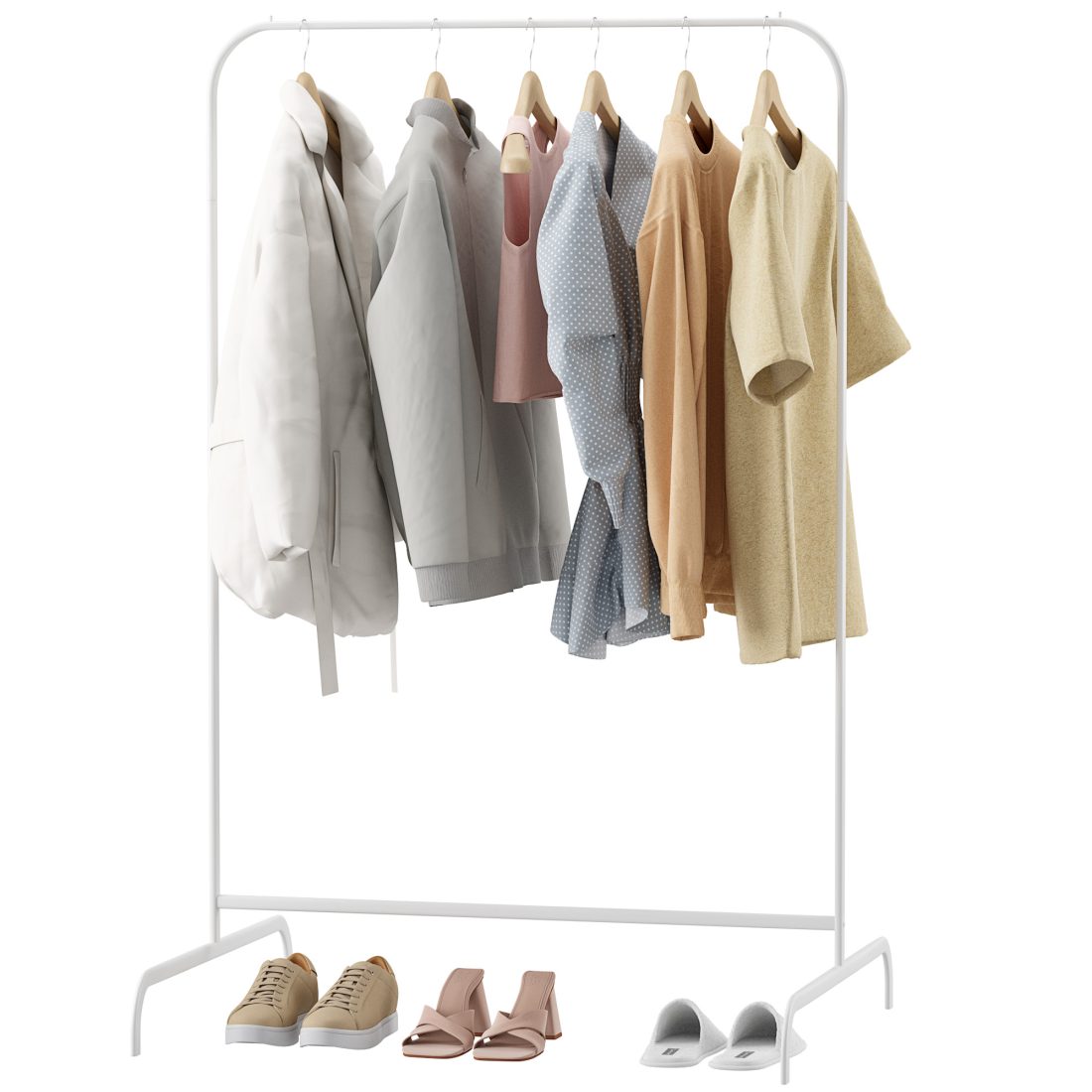 Clothes On The Rack Set 01 3D Model for VRay, Corona | CGMood