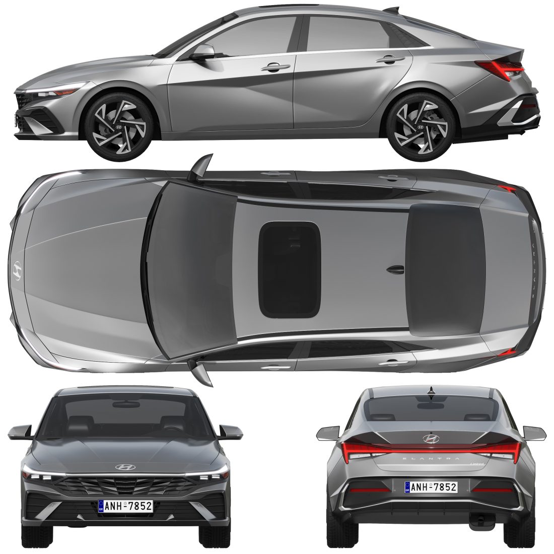 Hyundai Elantra 2024 3D Model for Corona | CGMood