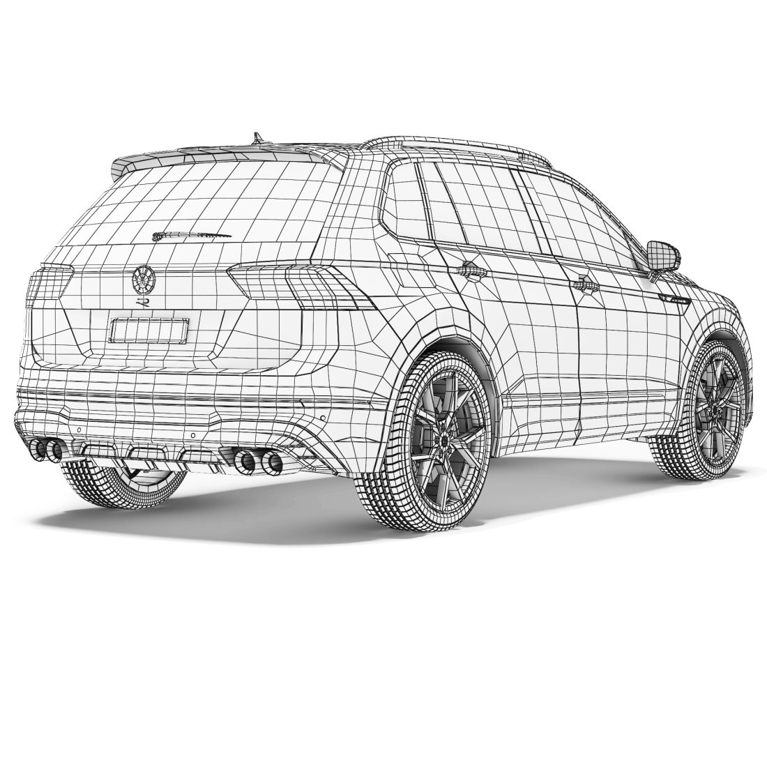 Volkswagen Tiguan R 2021 - 3D Model for VRay