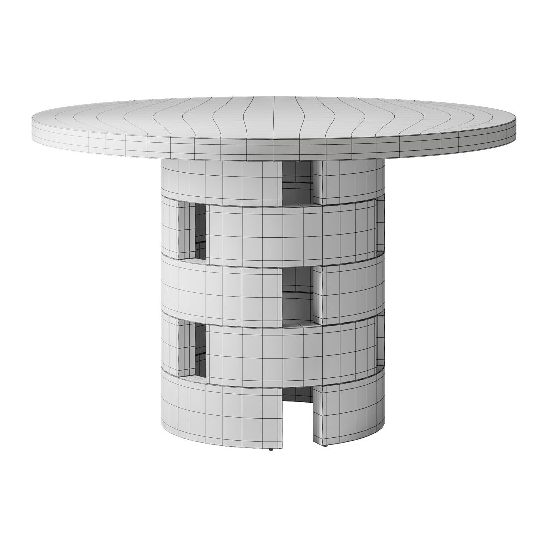 Vivi Dining Table Oak By Rachel Donath - 3D Model for Corona