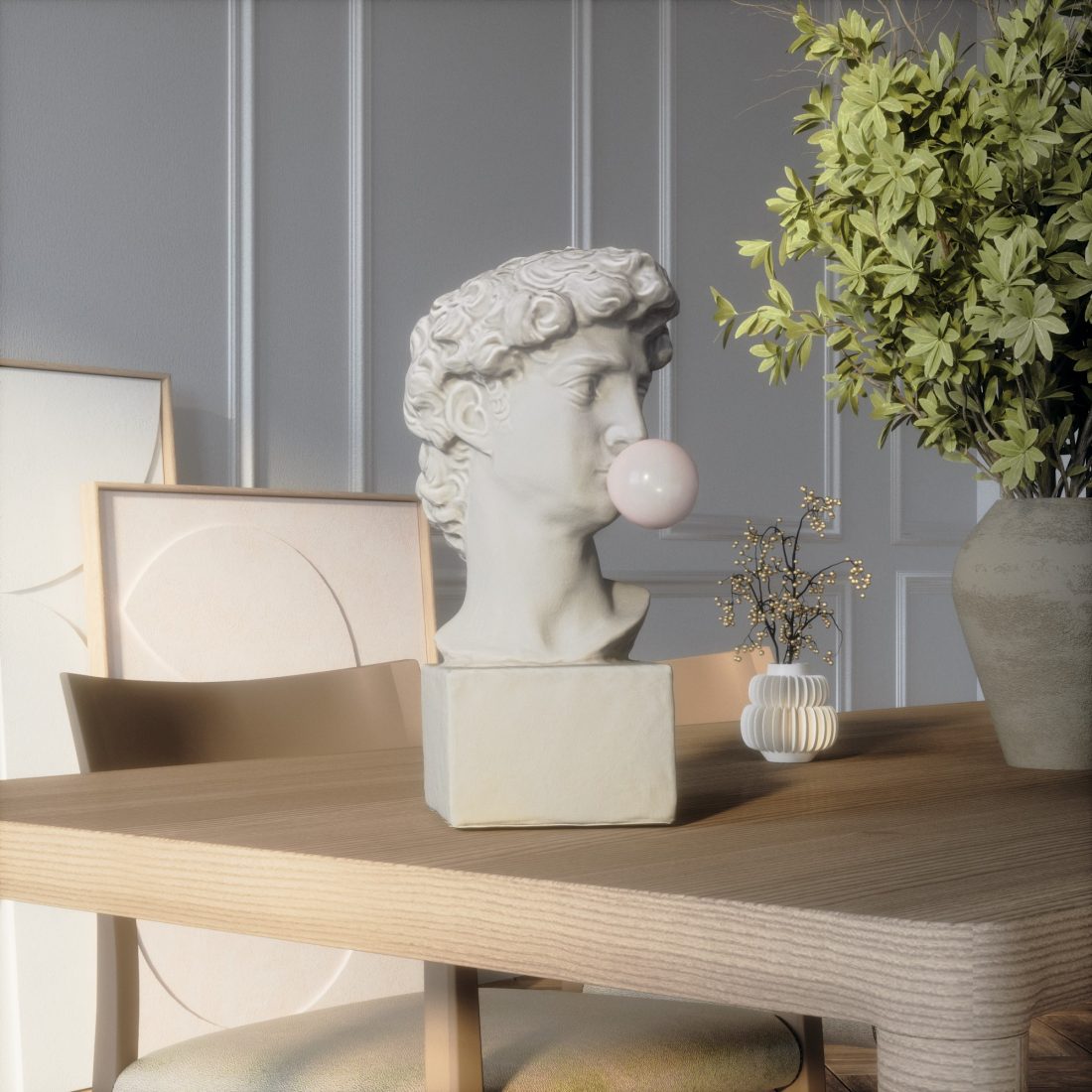 David Sculpture Decoration 3D Model for FStorm, Corona | CGMood