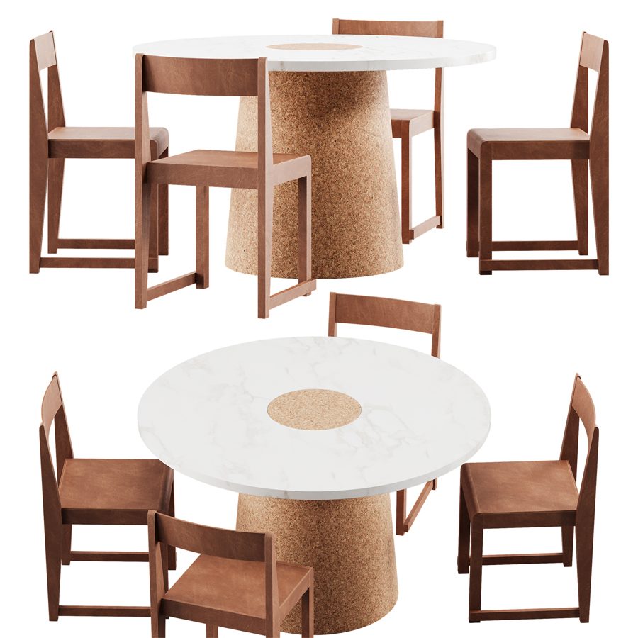 Dining Group | Frama Sintra Dining Table & Chair 3D Model for Corona ...