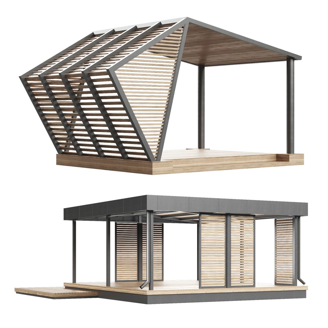 Gazebo (scene) Outdoor 3D Model for VRay, Corona | CGMood