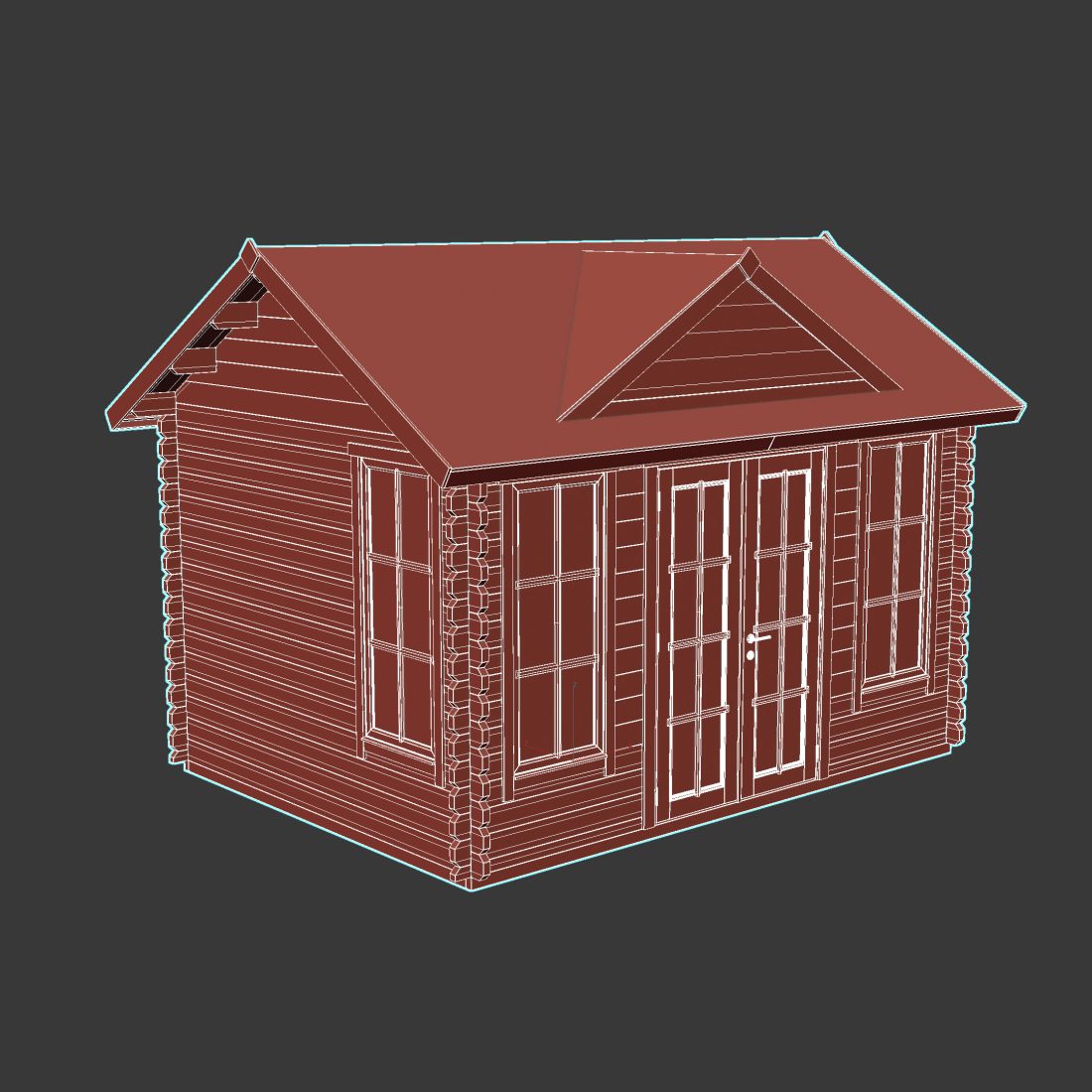 Garden House 1 3D Model for VRay, Corona | CGMood