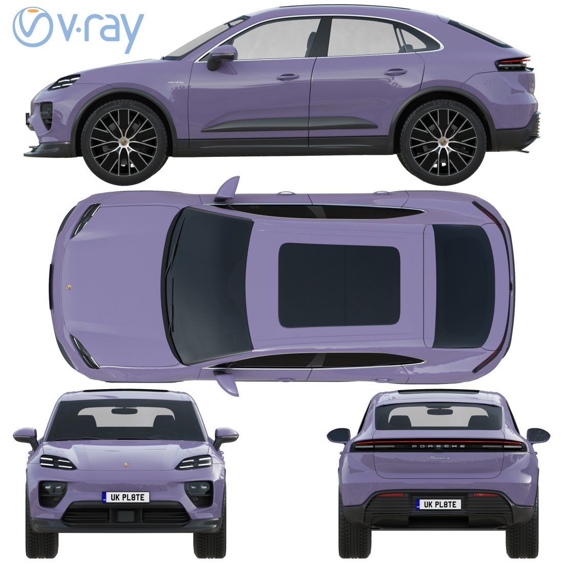 Porsche Macan 4 Electric - 3D Model for VRay