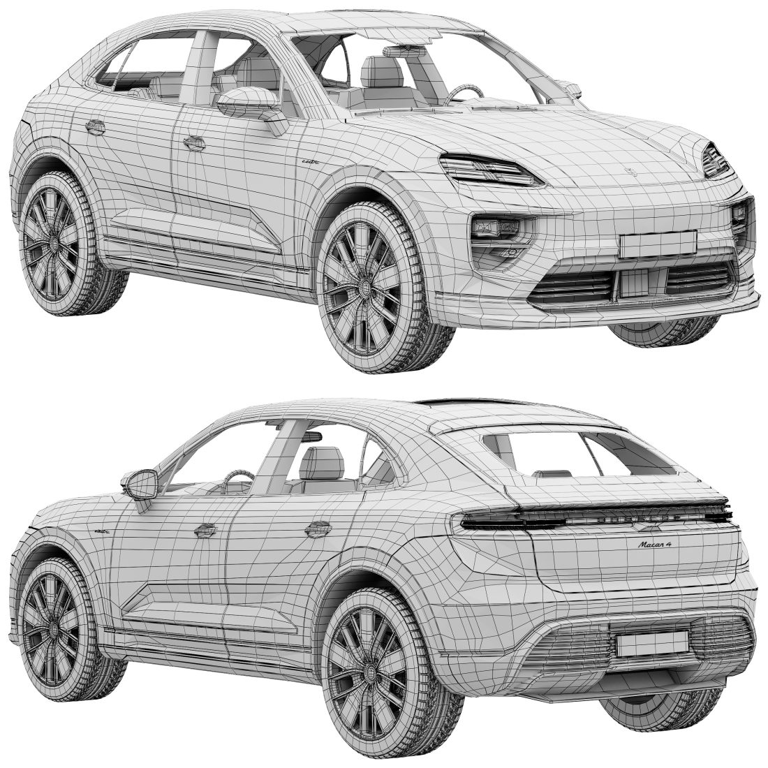 Porsche Macan 4 Electric - 3D Model for VRay