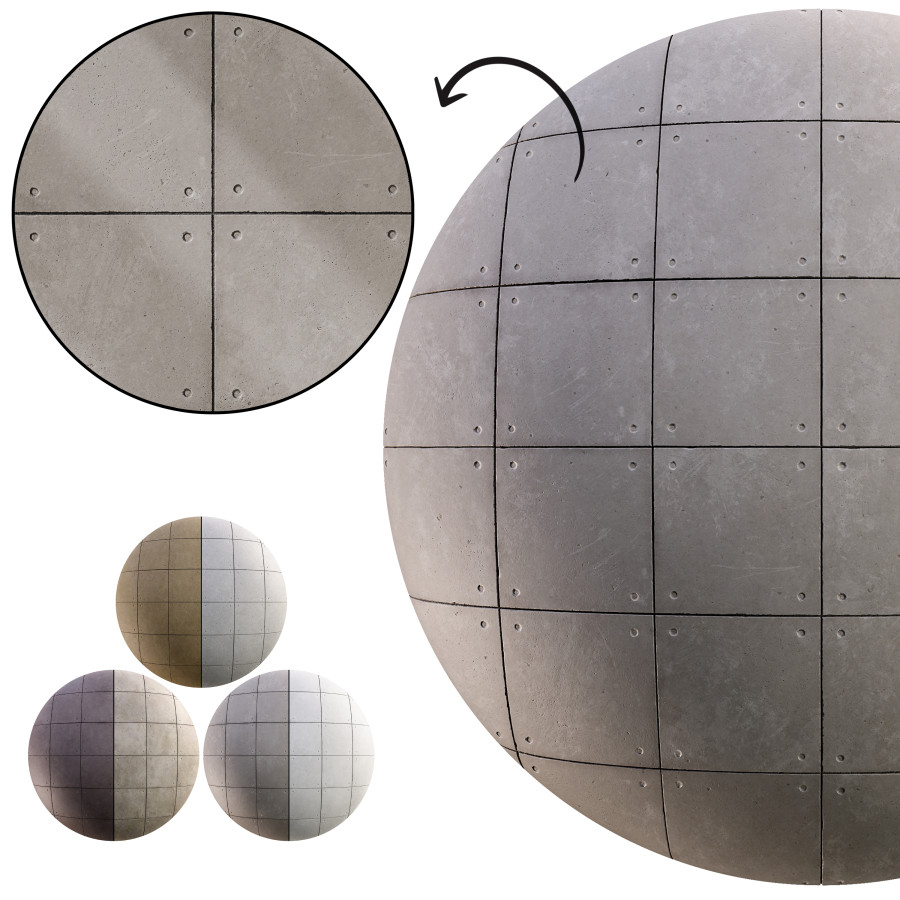 Concrete Plate Wall 02 (seamless) Texture / PBR Material | CGMood