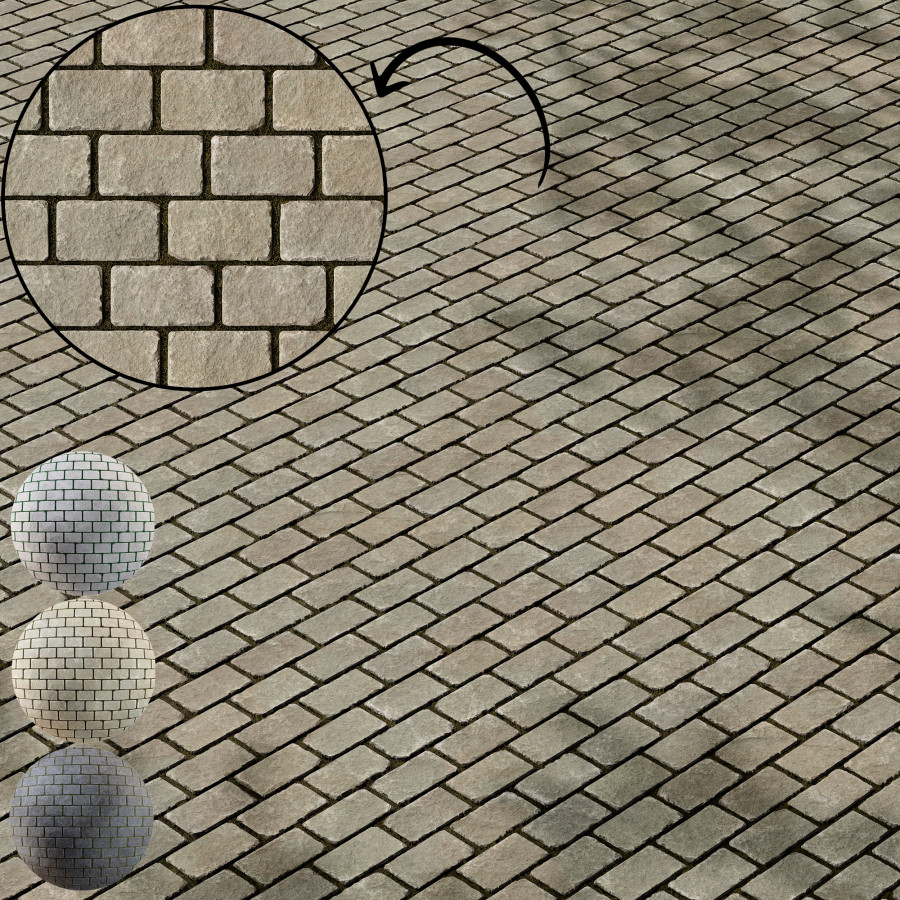 Stone Paving 04 (seamless) - 3D Model for VRay