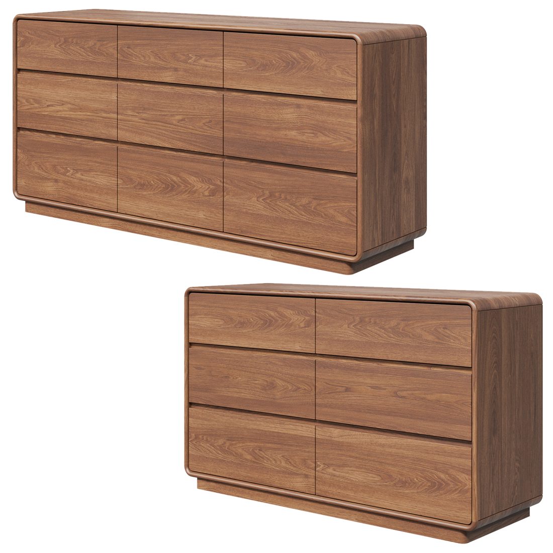Gva Wood Solid Wood Chest Of Drawers - 3D Model for VRay, Corona