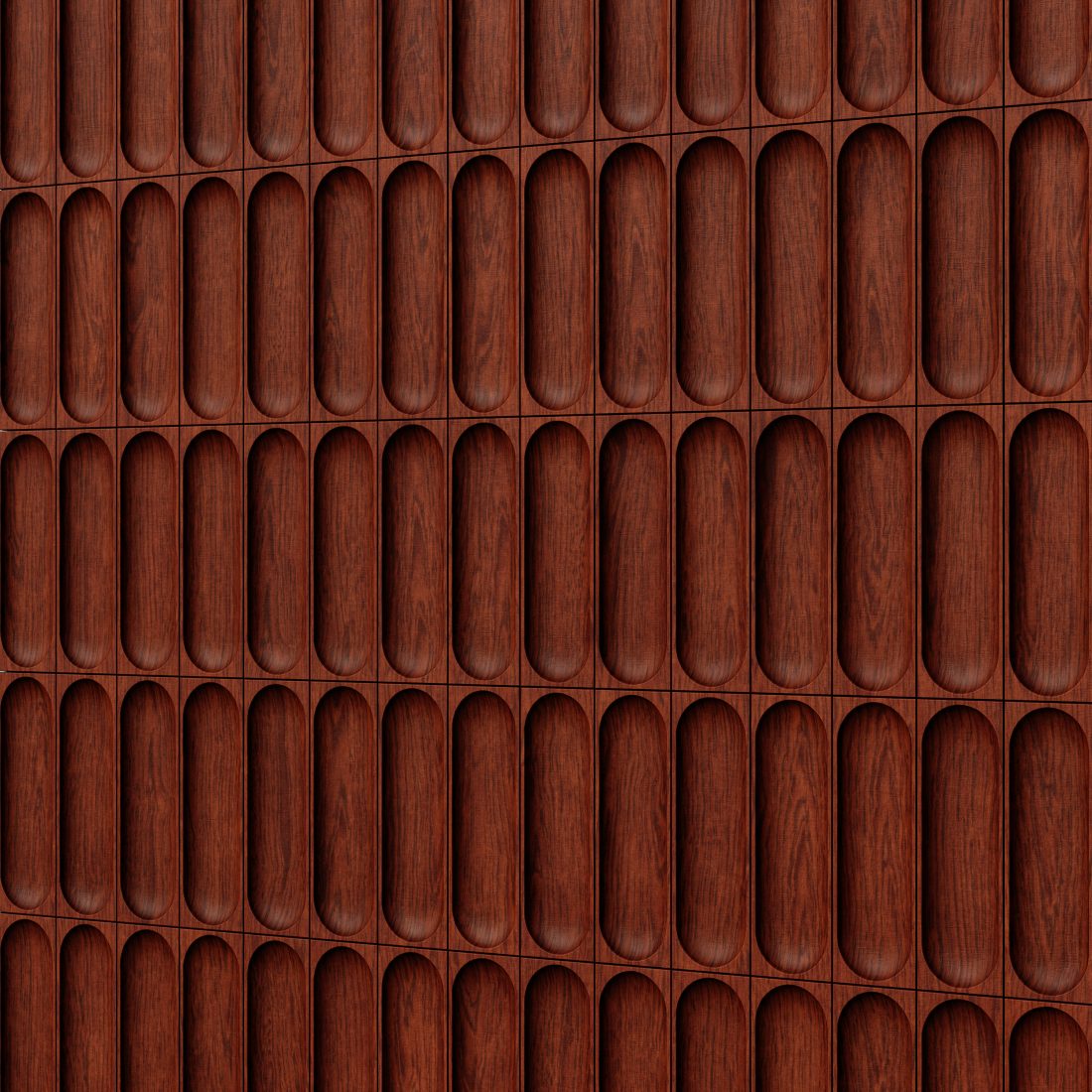 Wood Panel Wall Tile 02 (seamless) - 3D Model for VRay