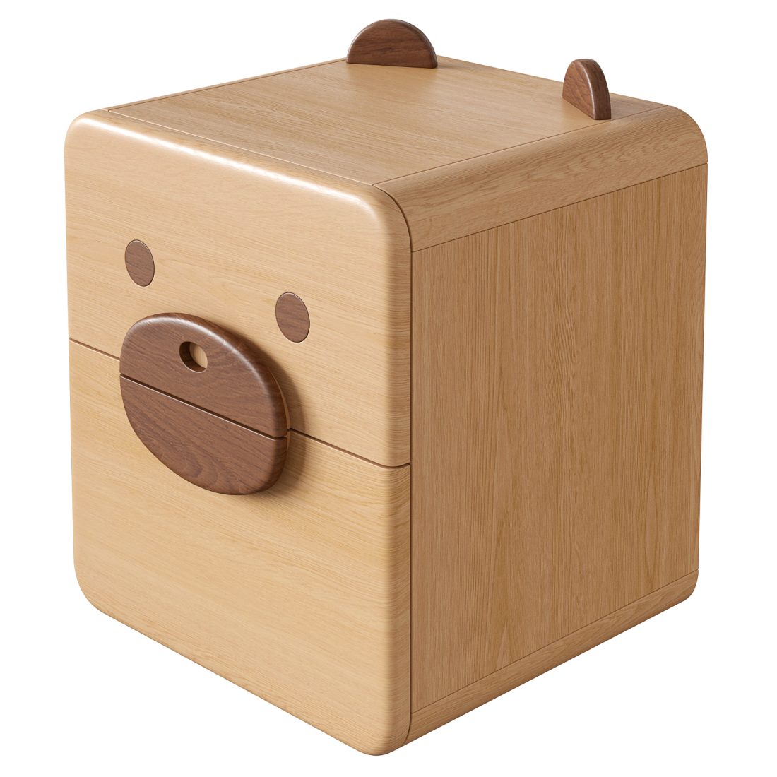Gva Wood Cartoon Kids Nightstands - 3D Model for VRay, Corona