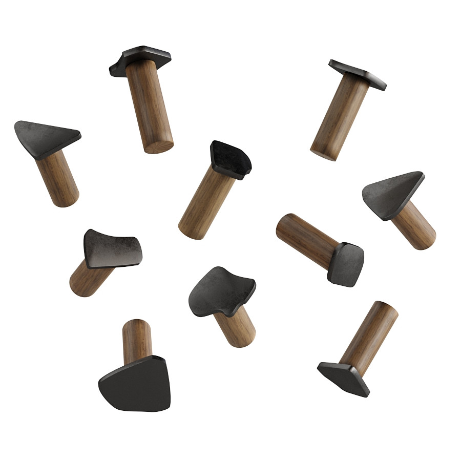 Industrial Wall Hooks By Blanked Studios - 3D Model for VRay, Corona