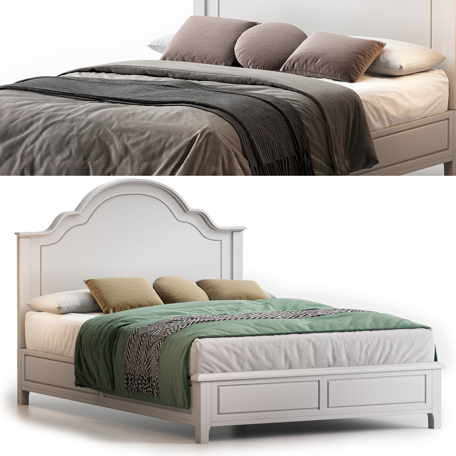 Double Bed By Litfad - 3D Model for Corona