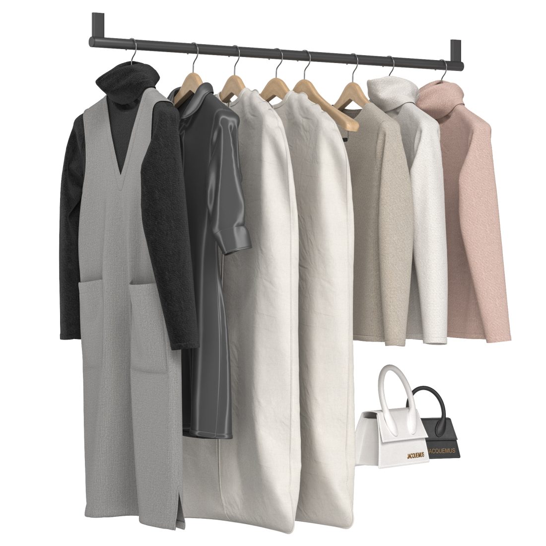 Set Of Clothes For Wardrobe 3D Model for VRay, Corona | CGMood