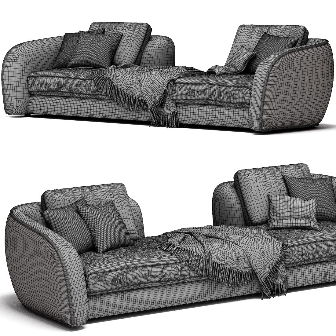 Levante Fabric Sofa By Black Tie 3D Model for Corona | CGMood