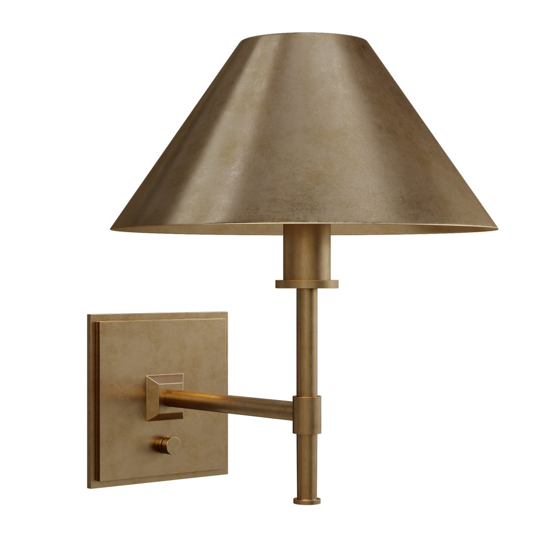 Rh Petite Candlestick Sconce Aged - 3D Model for Corona